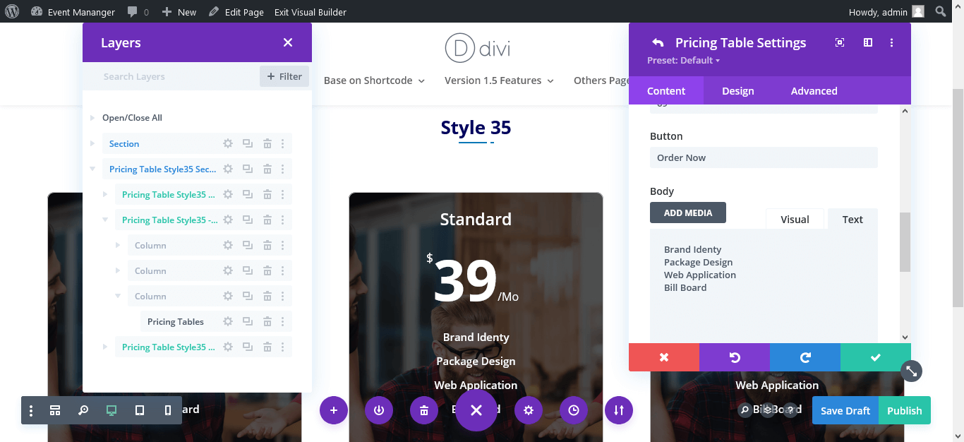 Divi Pricing Table Bundle Documentation - Divi Professional