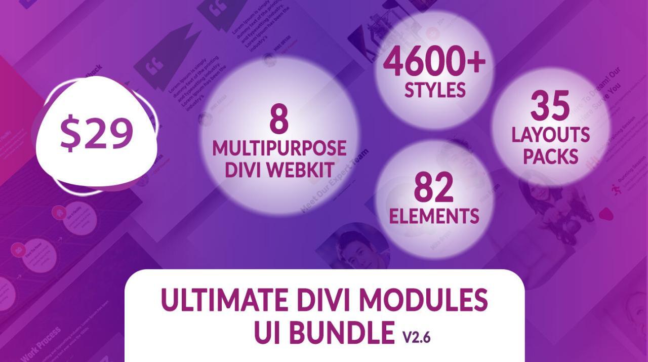 Ultimate Divi Modules UI Bundle - Divi Professional