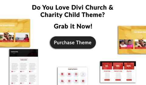 Divi Church and Charity Child Theme - Divi Professional