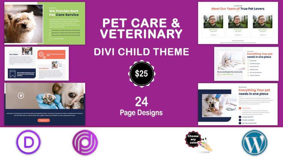 Divi Pet Care and Veterinary Center Child Theme - Divi Professional