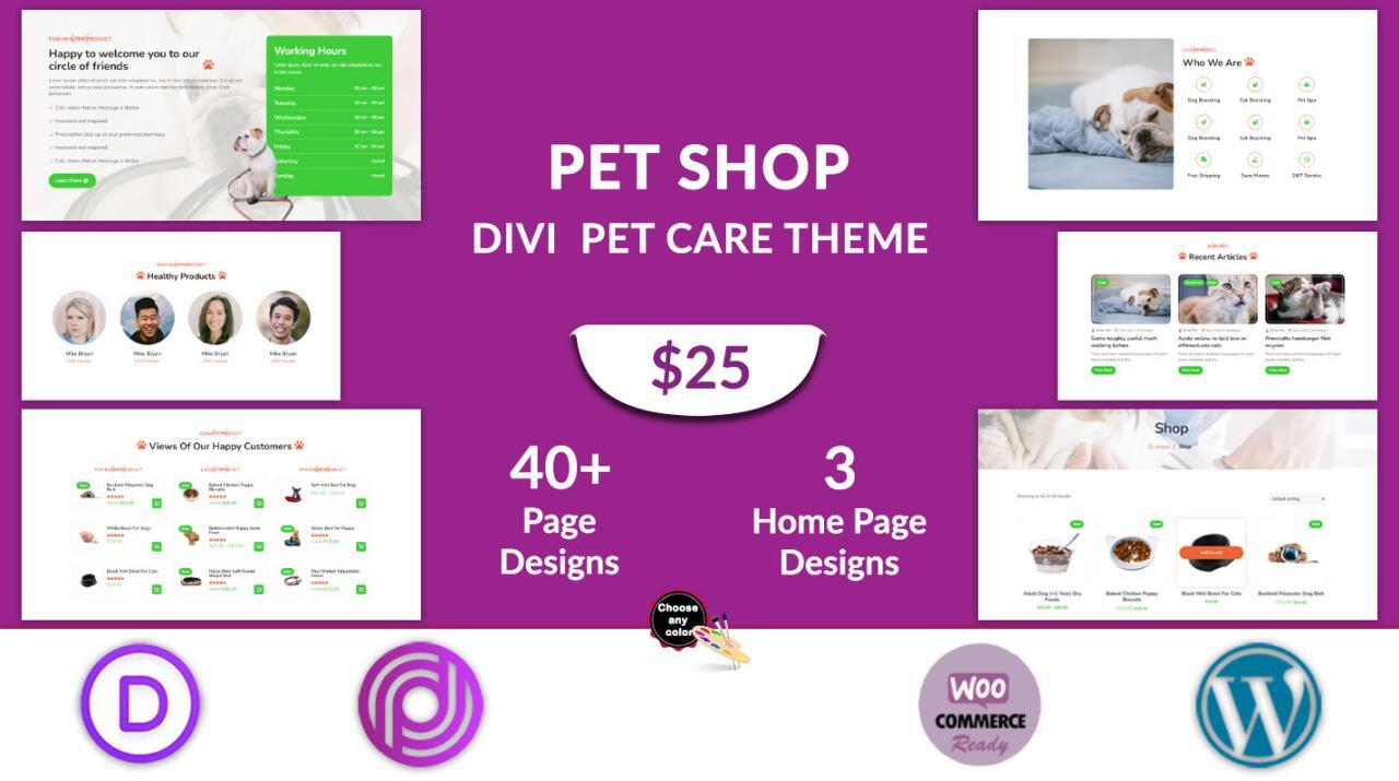 Divi Pet Shop Theme - Divi Professional
