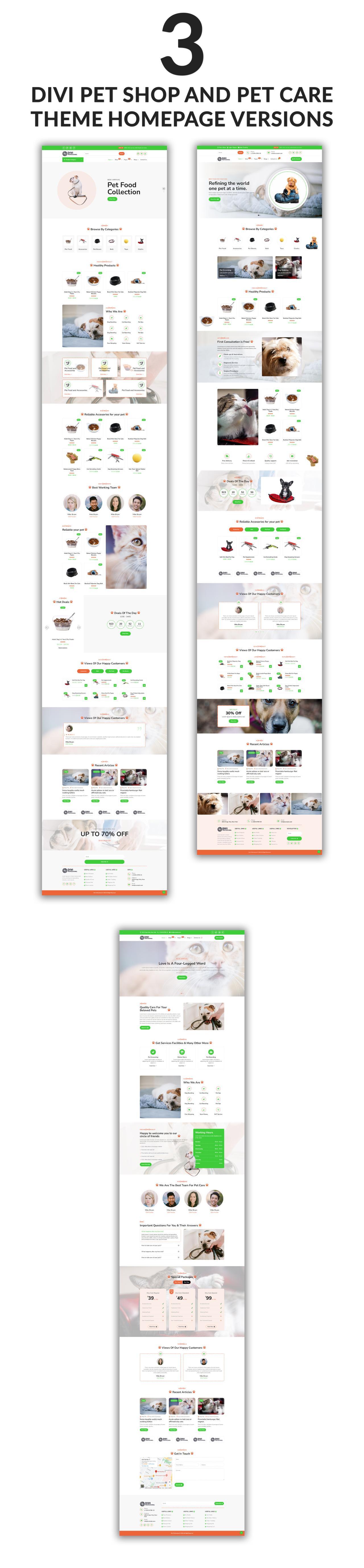 Divi Pet Shop Theme - Divi Professional