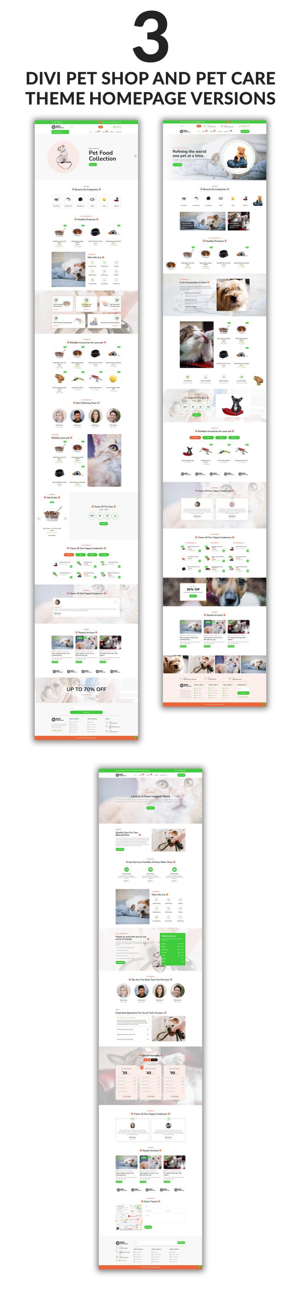 Divi Pet Shop Theme - Divi Professional