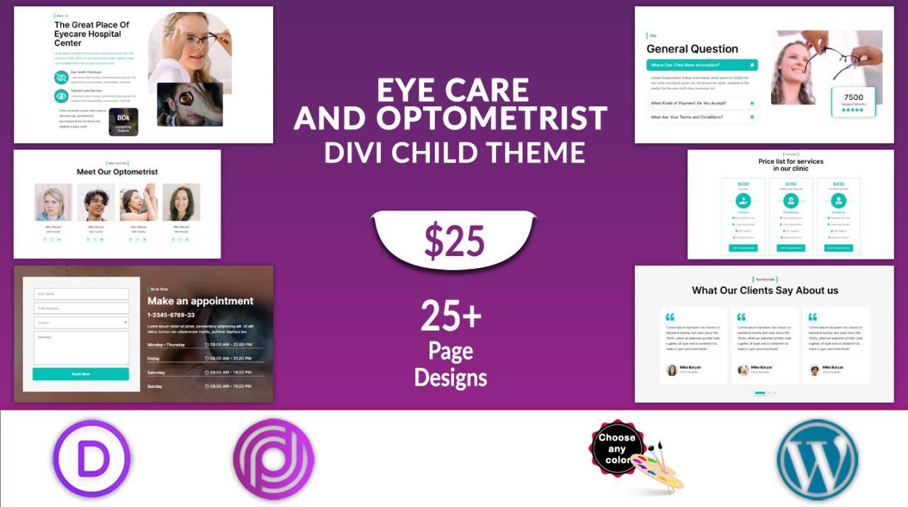 Divi Eye Care and Optometrist Theme - Divi Professional