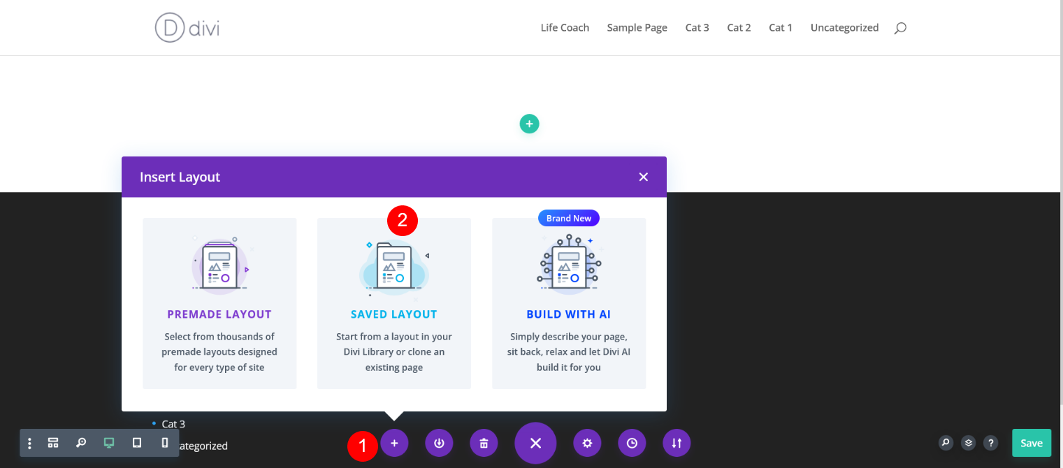 How to import divi layout - One Page - Divi Professional