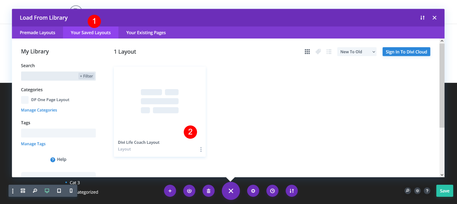 How to import divi layout - One Page - Divi Professional