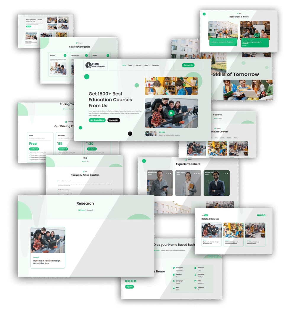 Divi Academy Layouts Pack - Divi Professional