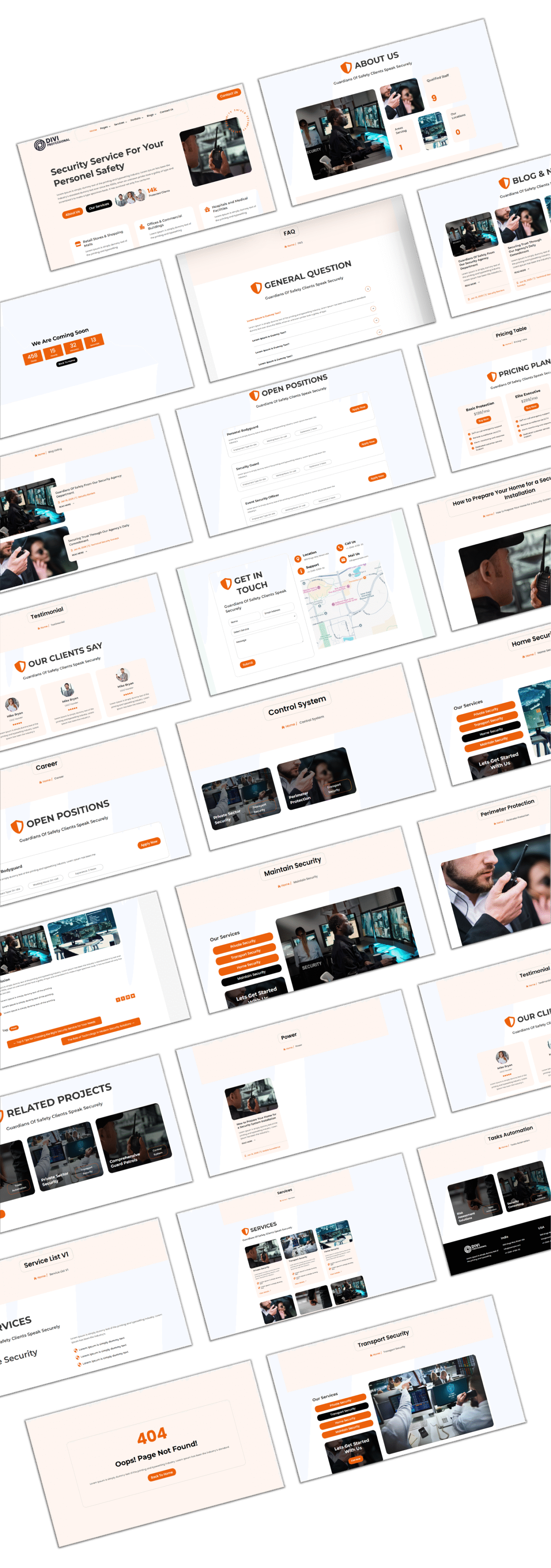 Divi Security Guard Layouts Pack - Divi Professional