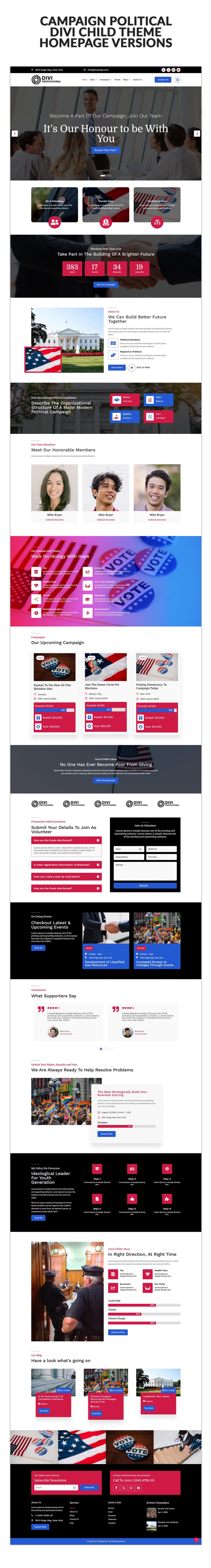 Divi Political Theme - Divi Professional