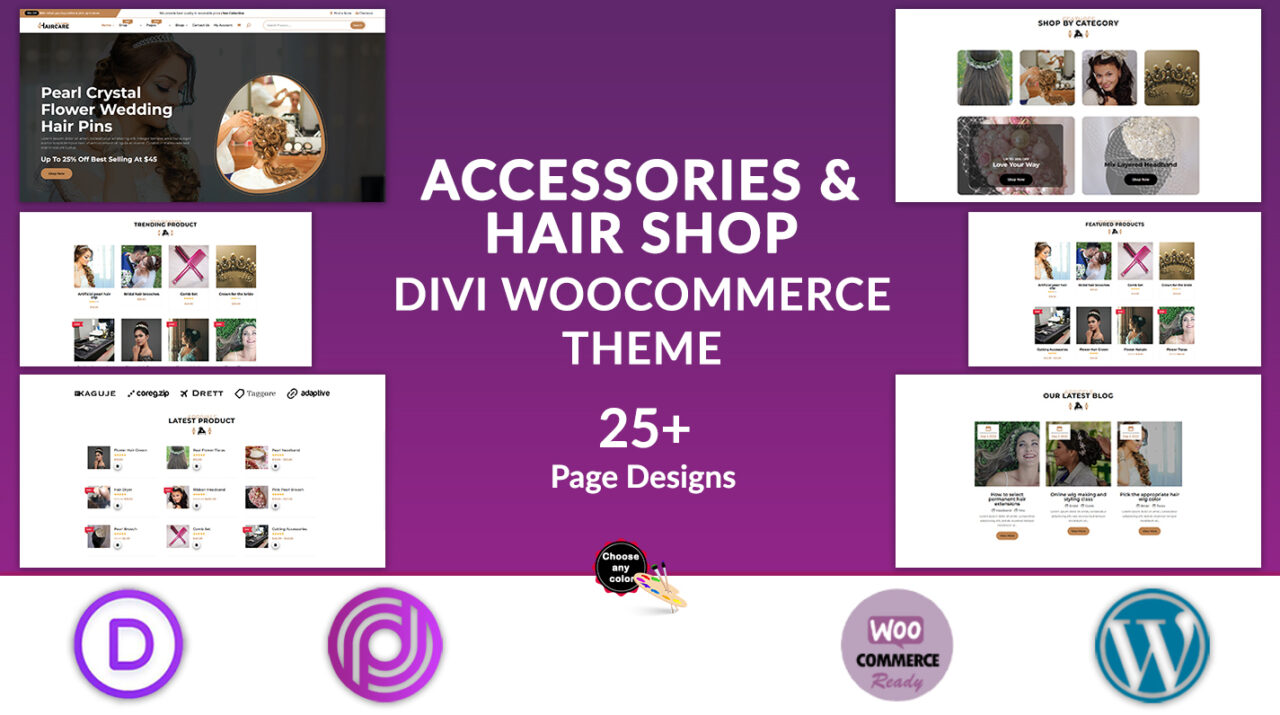 Divi Accessories and Hair Shop Theme - Divi Professional