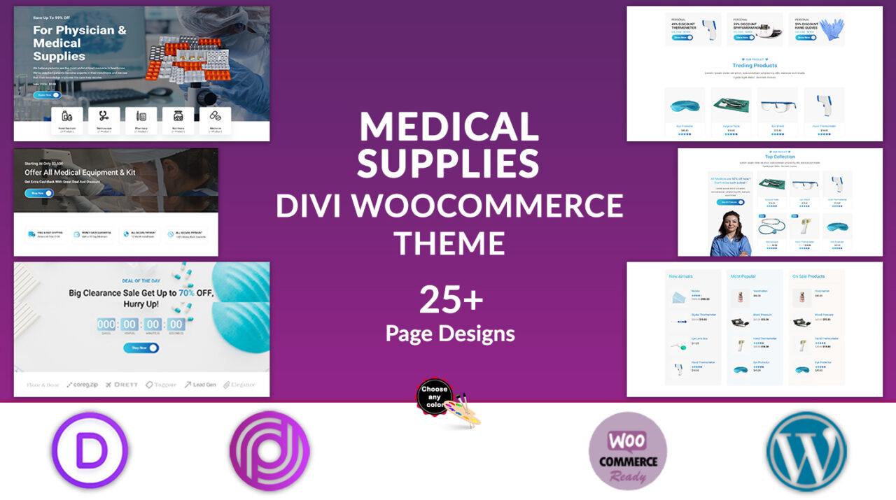Divi Medical Supplies Shop Theme - Divi Professional